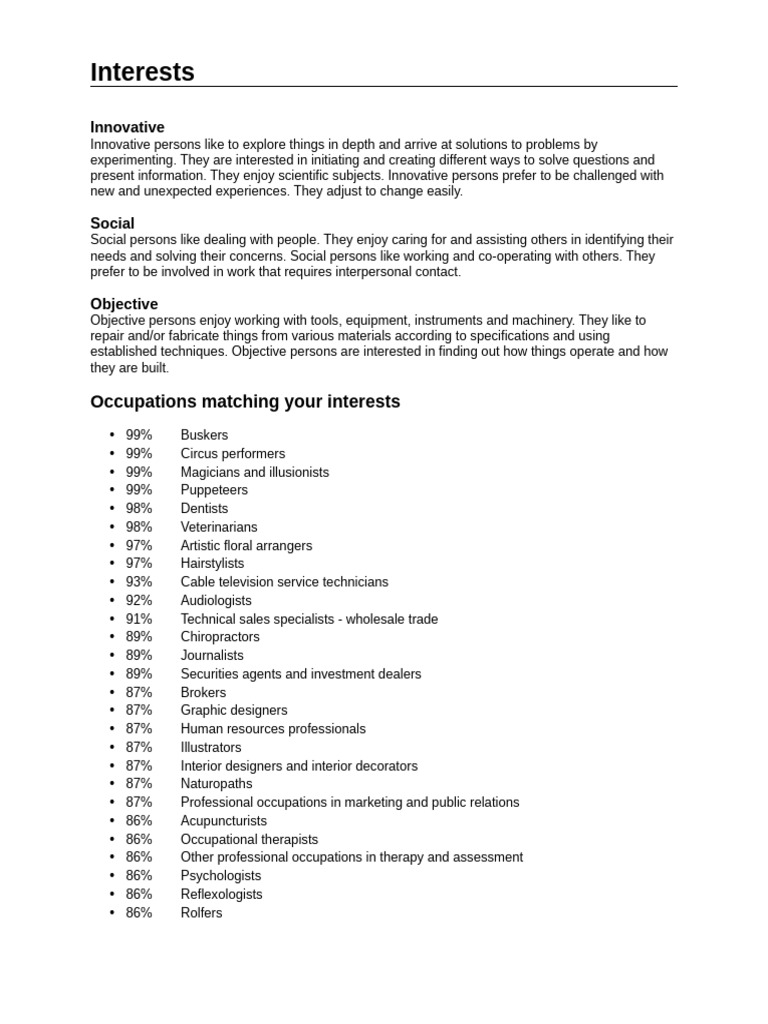 Interests | PDF