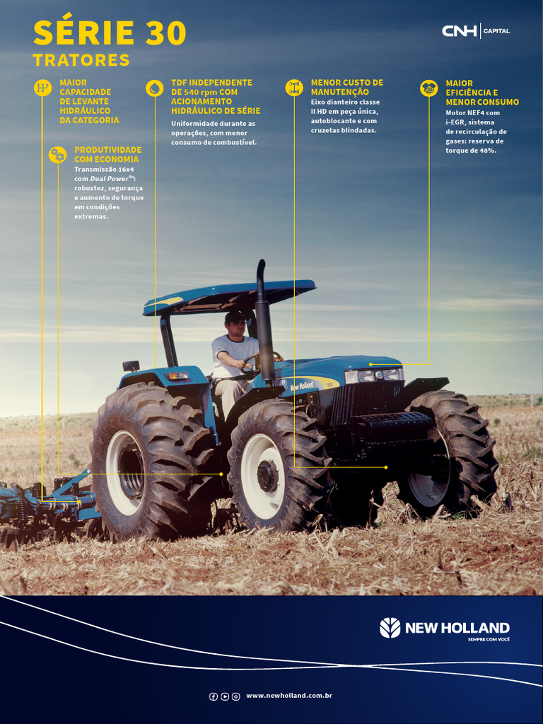 NHAG FICHA-TECNICA TRATOR Serie 30 | PDF | Bomba | Eixo