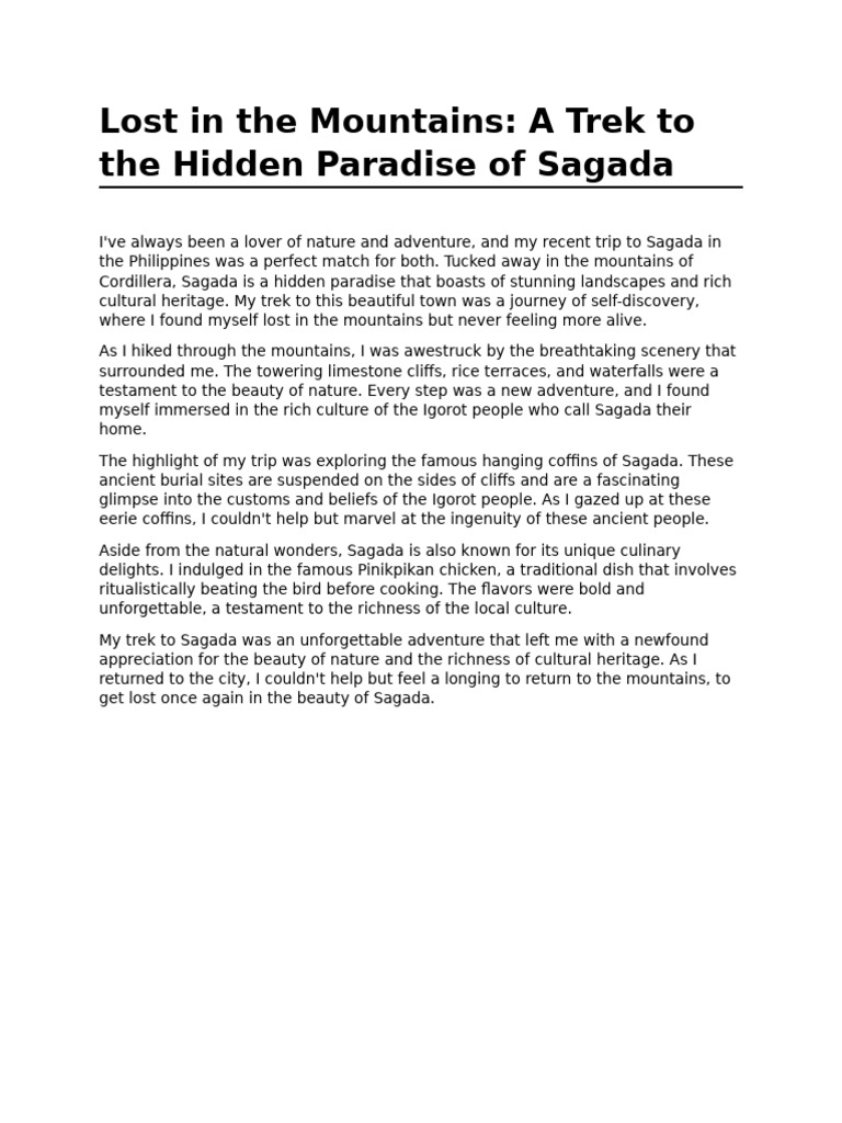 Travelogue Samples | PDF