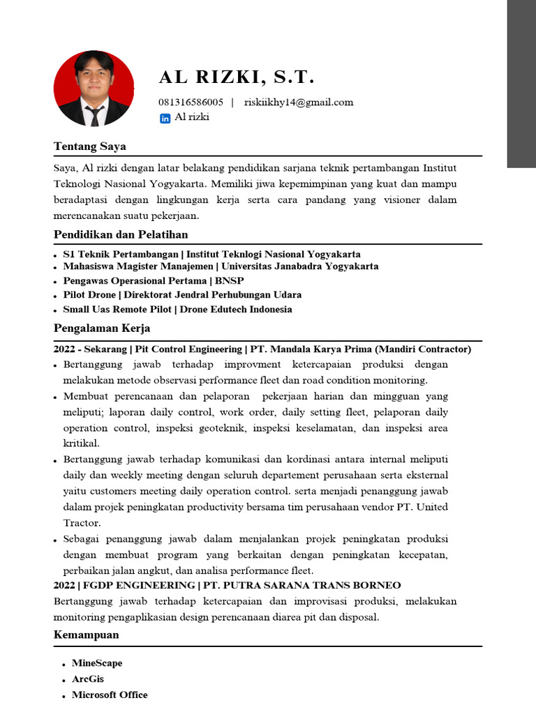 CV - Al Rizki | PDF