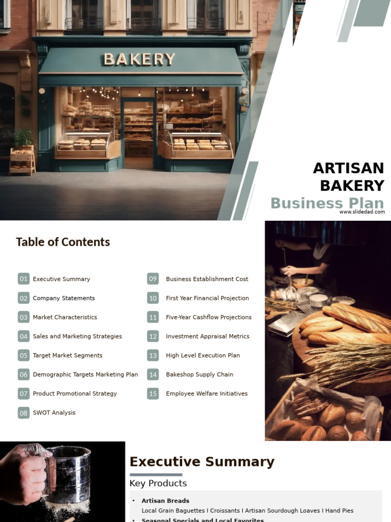 Traditional Artisan Bakery Cafe Business Plan - SlideDad | PDF | Net ...