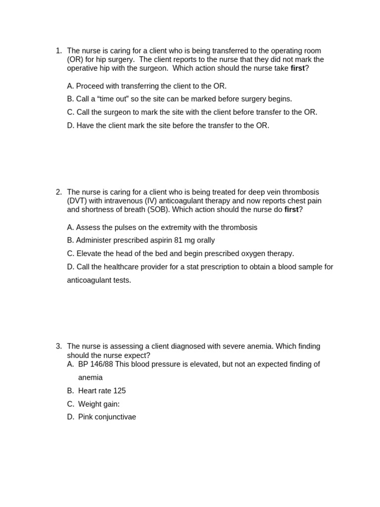 NCLEX Practice | PDF