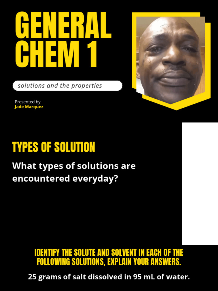 Solutions - Gen Chem | PDF