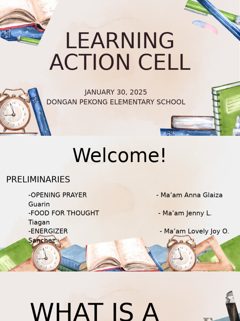 Learning Action Cell | PDF | Educational Assessment | Education Theory