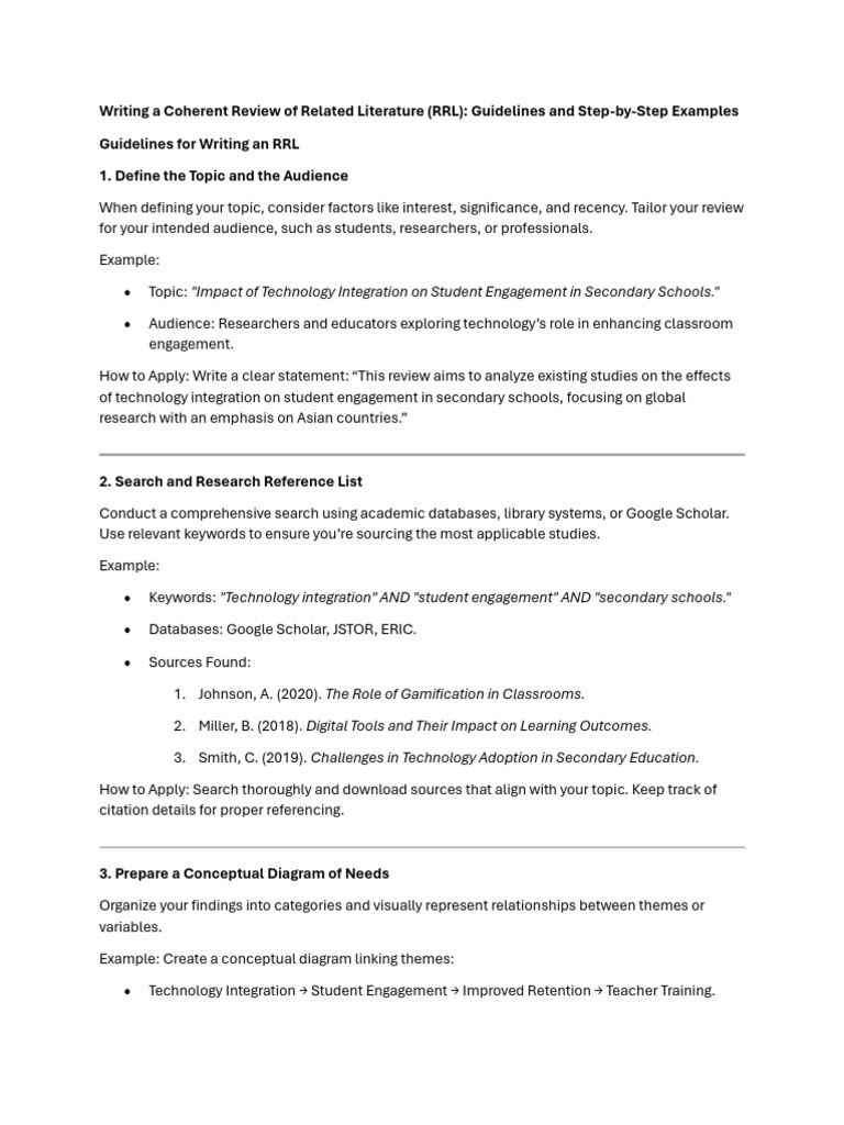 Writing A Coherent Review of Related Literature | PDF | Methodology ...