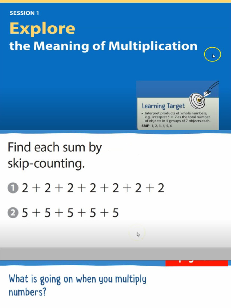 Grade 3 Math Lesson 4 Sessions 1 | PDF