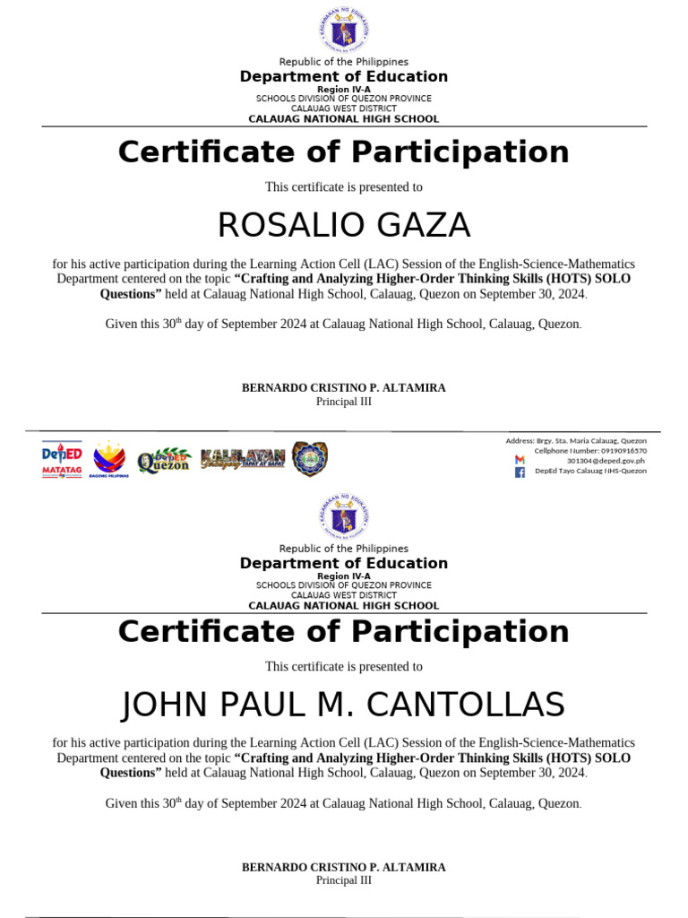 LAC_Certificate of Participation | PDF | Public Administration | Public Law