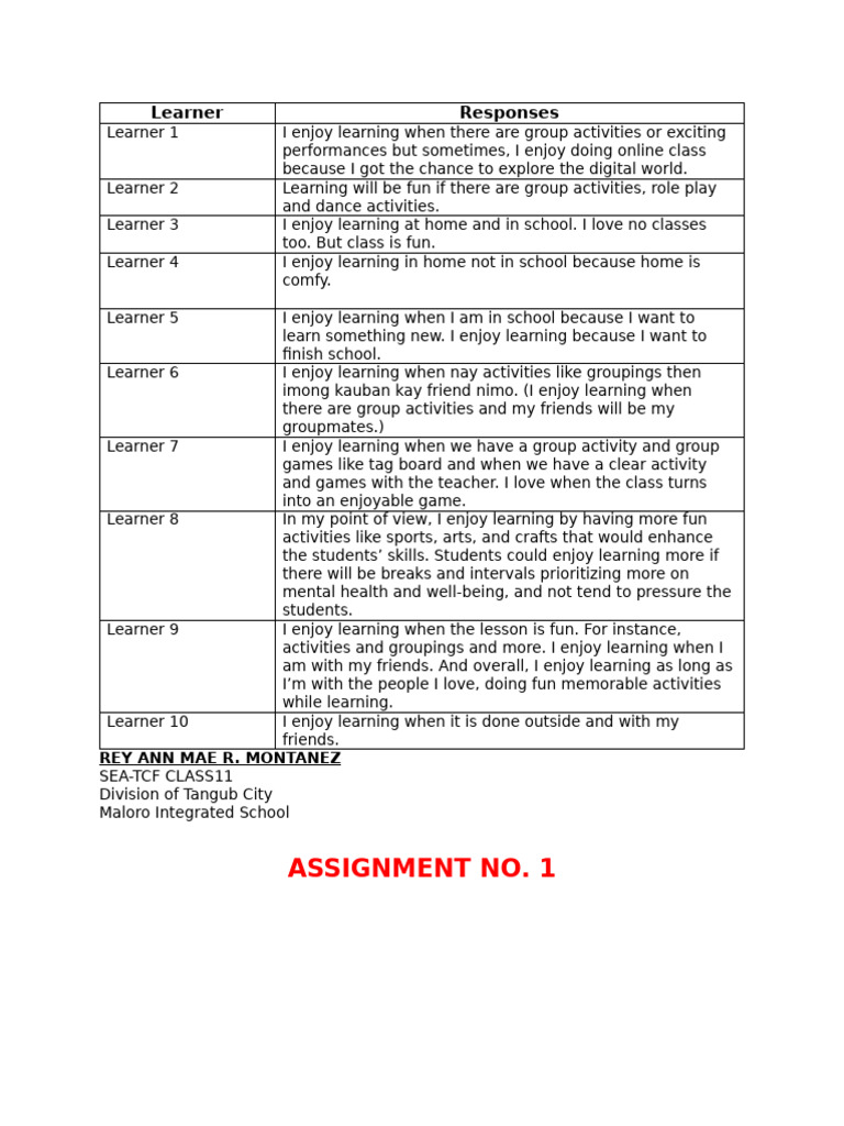 Engaging Learning Preferences | PDF