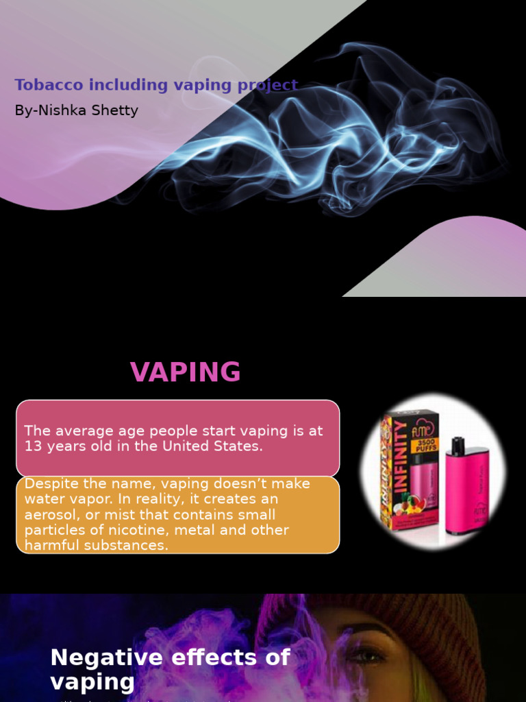 Tobacco Including Vaping Project | PDF