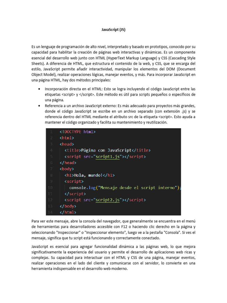 JavaScript: Interactividad y Funciones | PDF | HTML | Script Java