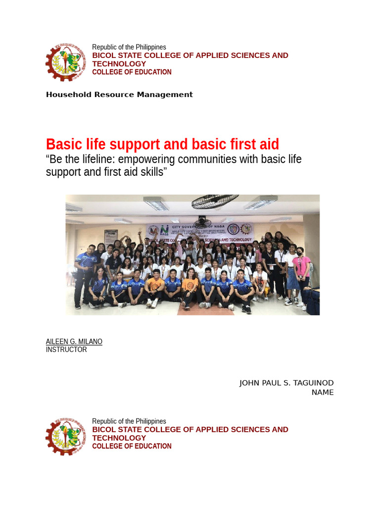 narrative report BLS training HRM | PDF