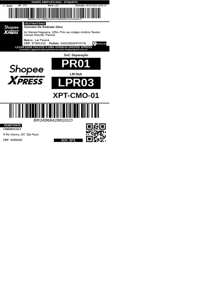 PR01 LPR03: Xpt-Cmo-01 | PDF