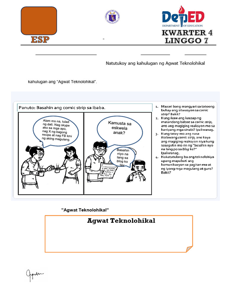 ESP 8 4th Quarter Week 7 DARIA | PDF