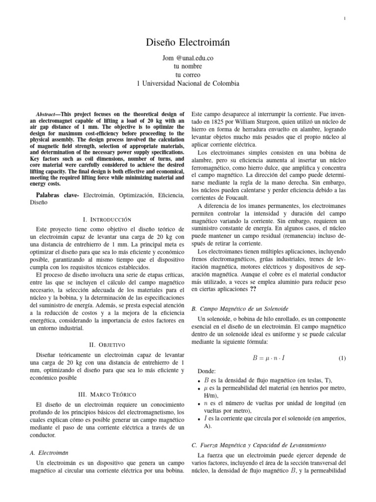 Electroiman | PDF | Inductor | Campo magnético