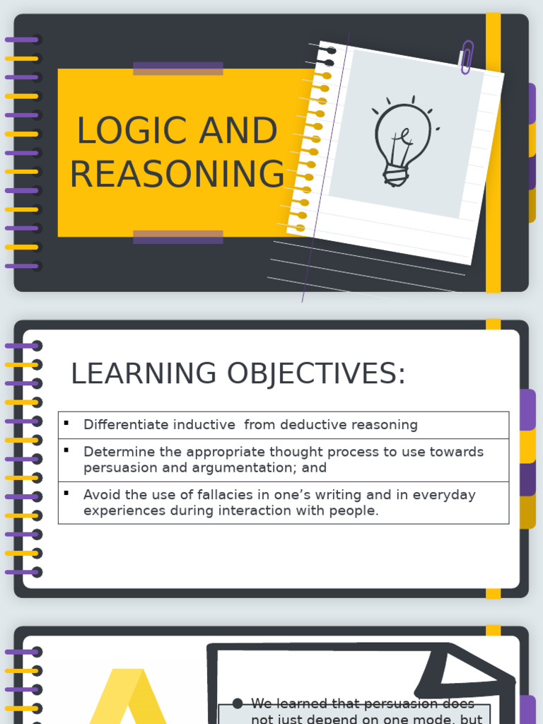 Lesson-6-Logic-and-Reasoning | PDF | Argument | Logic