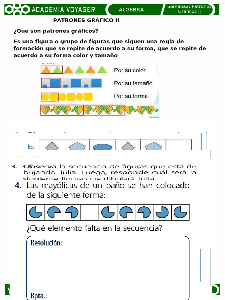 Algebra Patrones Ii | PDF