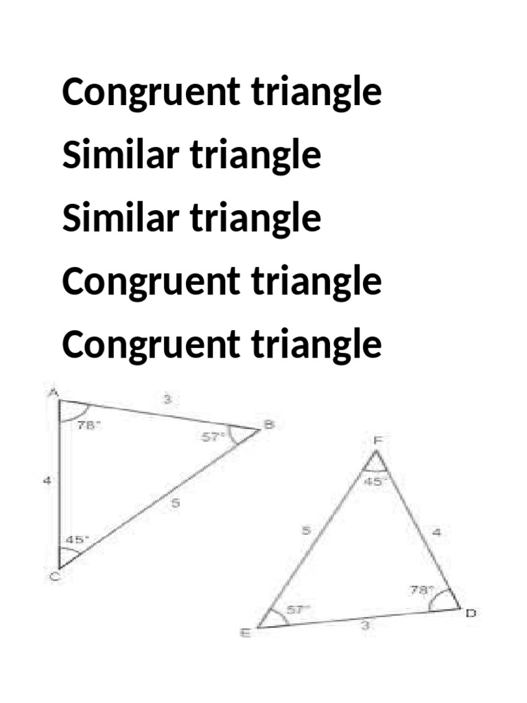 Congruent vs. Similar Triangles Explained | PDF