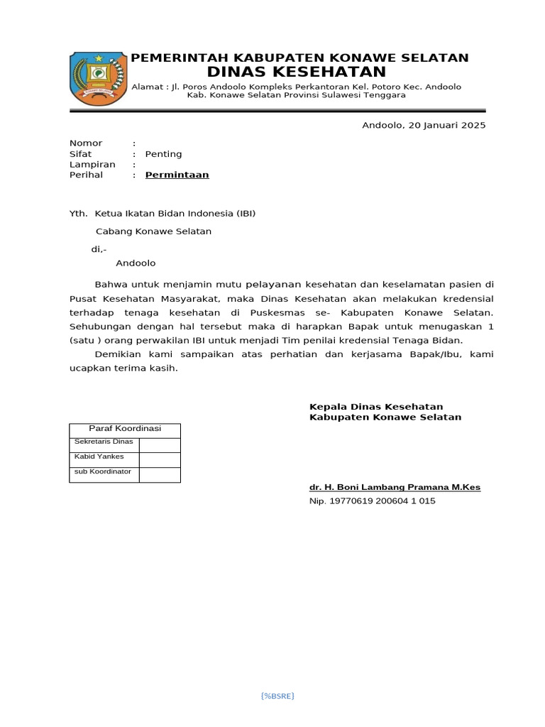 Surat Penyampaian Ke Ibi | PDF