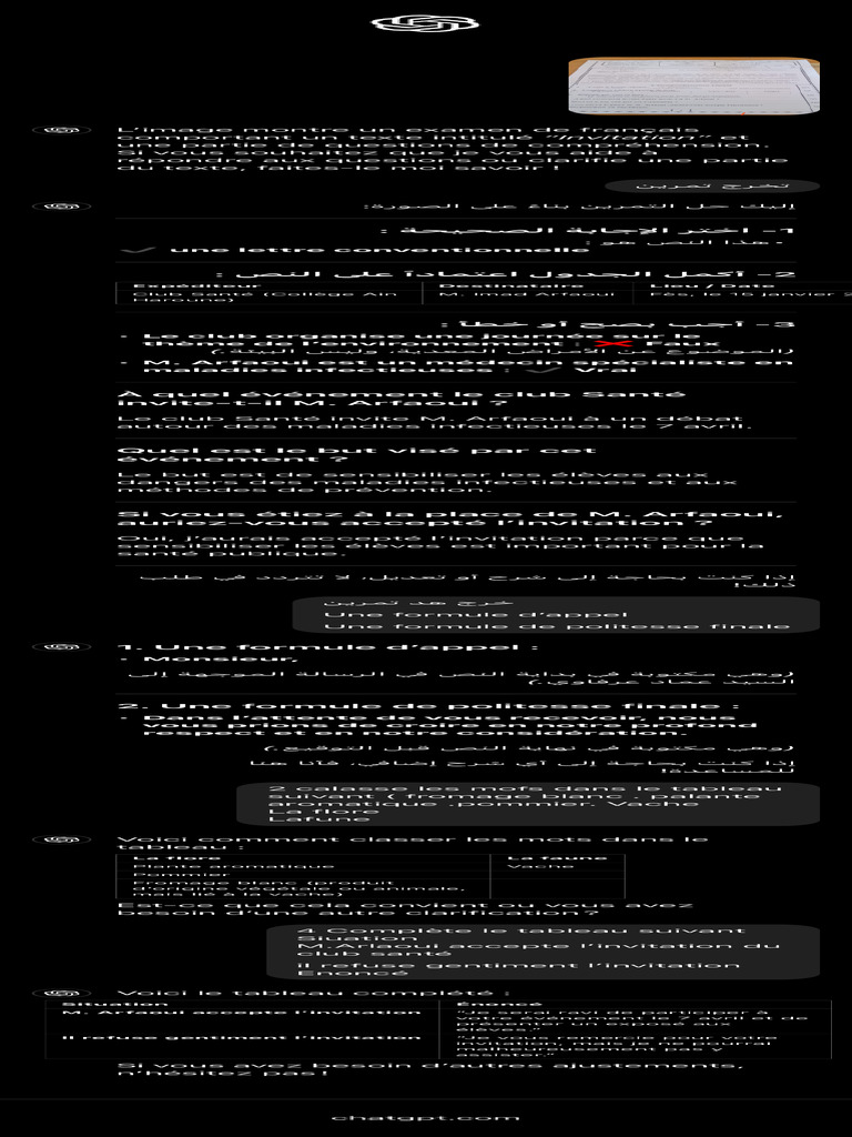 Résumé Conversation Examen 5 | PDF