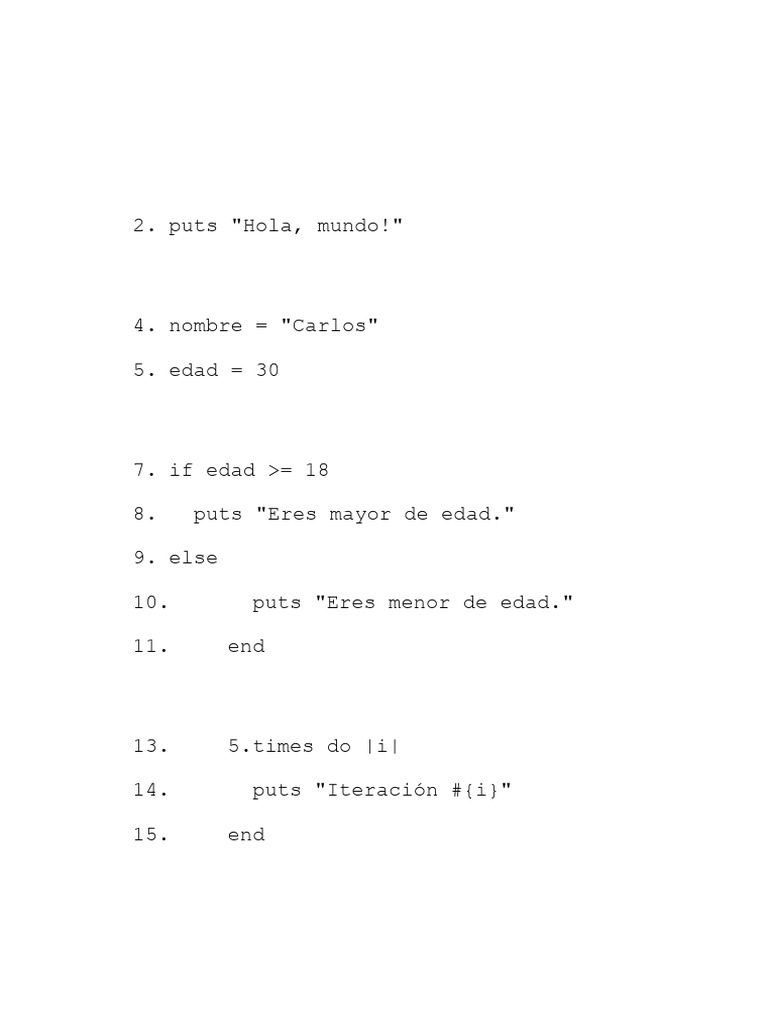 Guía Básica de Uso de Ruby | PDF