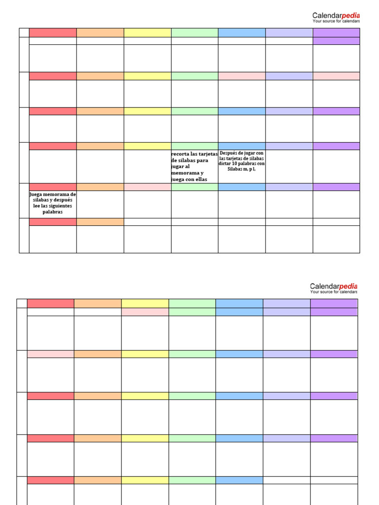 Calendario de Tareas Dic - Enero | PDF