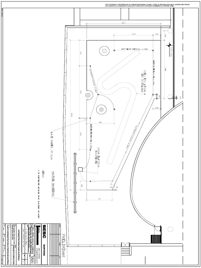 Planta Infraestrutura Pontos Elétr Radier Sesc San | PDF