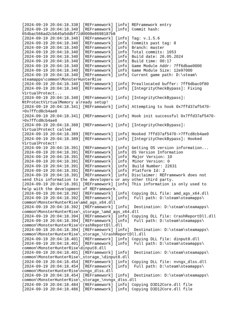Re2 Framework Log | PDF | Software | Computer Libraries