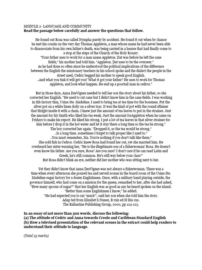 Communication Studies Unit 1 Module 2 Exam Prep. | PDF