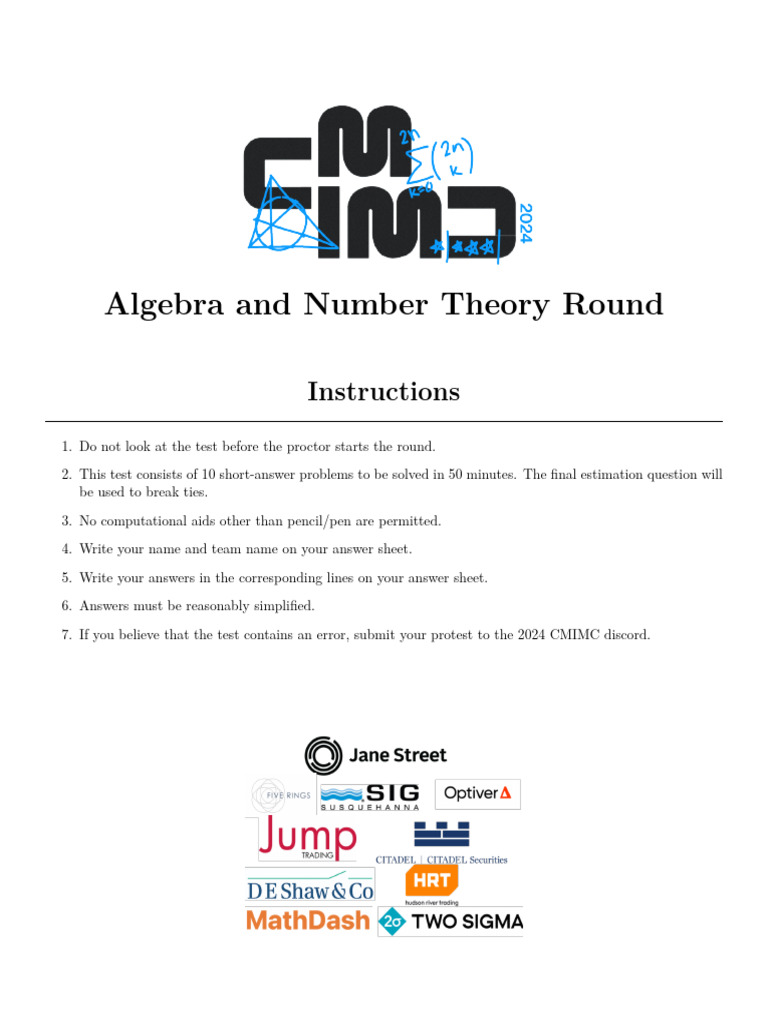 Algebra and Number Theory | PDF | Number Theory | Mathematics
