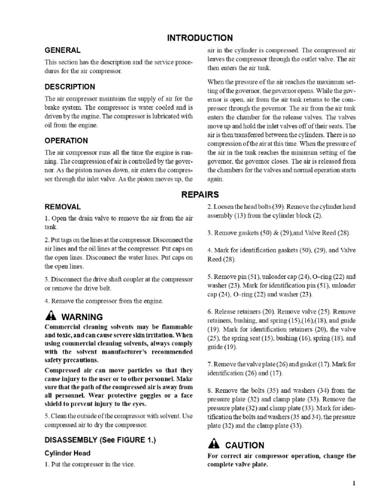 air compressor | PDF | Piston | Valve