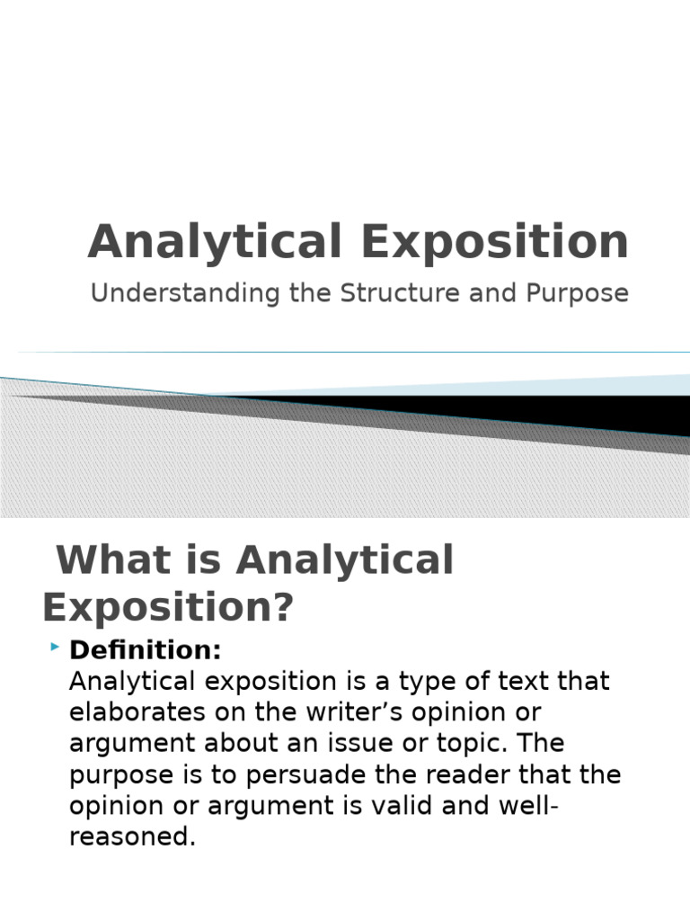 Analytical Exposition | PDF