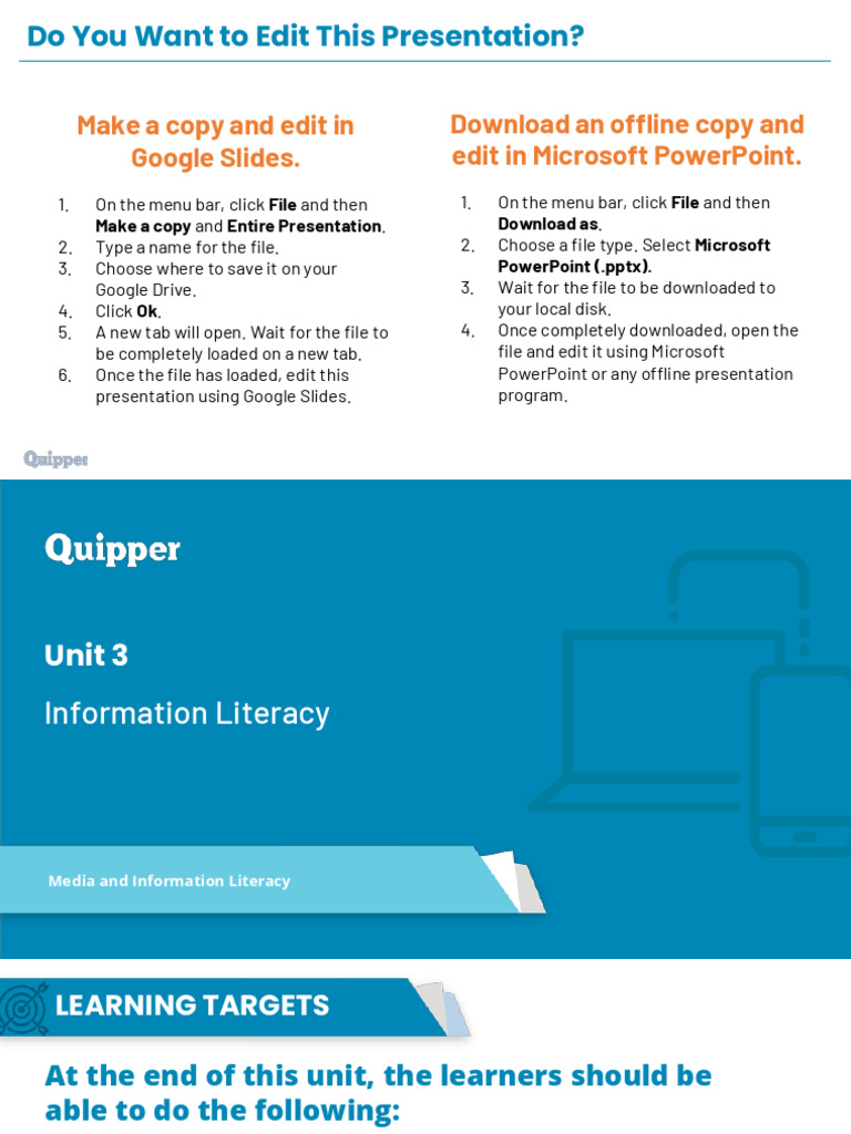 Unit-3-Information-Literacy-PS | PDF | Information Literacy | Information