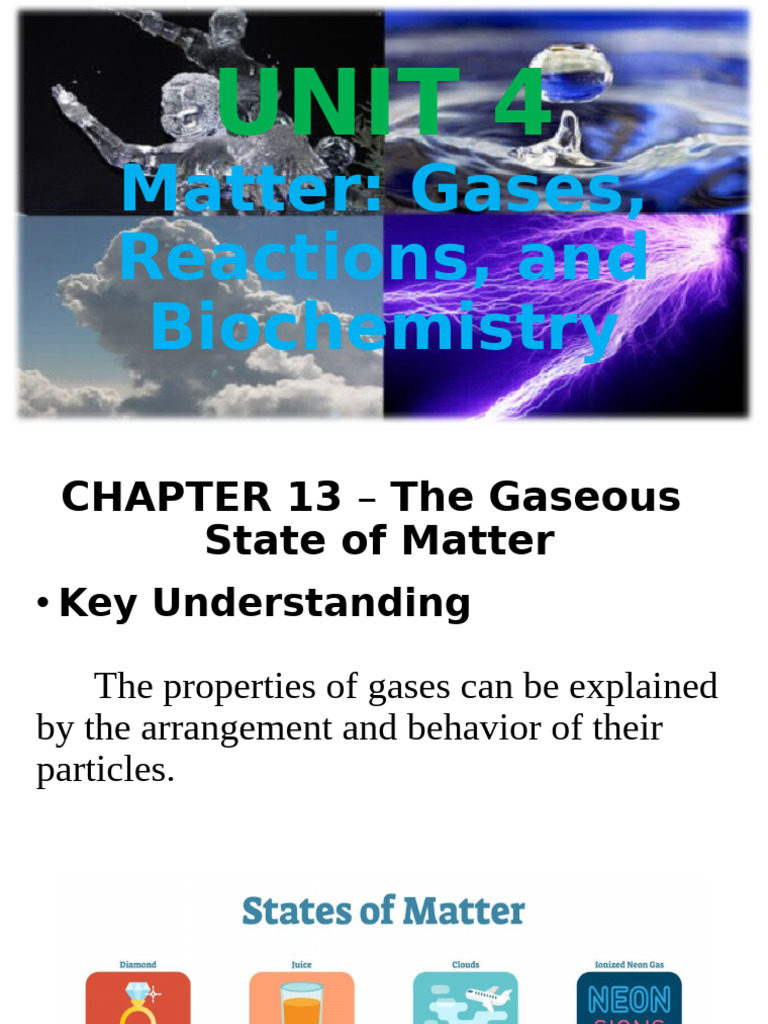CHAPTER 13 - The Gaseous State of Matter | PDF | Gases | Temperature