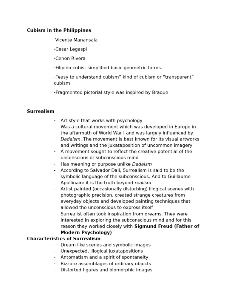 Cubism in Phil Optical Art | PDF | Paintings | Surrealism