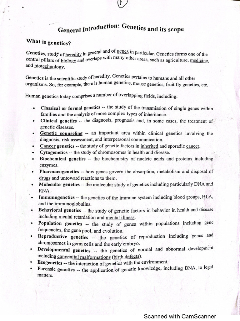 Bio 104 Lecture Note | PDF