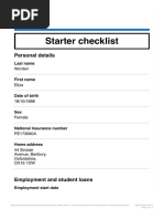 HMRC Starter Checklist | PDF | Public Finance | Government Finances