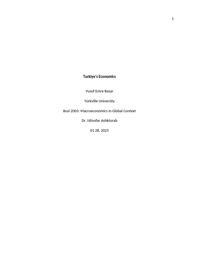 Turkiye's Economics | PDF | Gross Domestic Product | Turkey