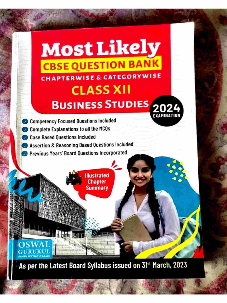 Osw@@l Class 12 BST Business Studies QB 2024 25 by @SuperToppers | PDF