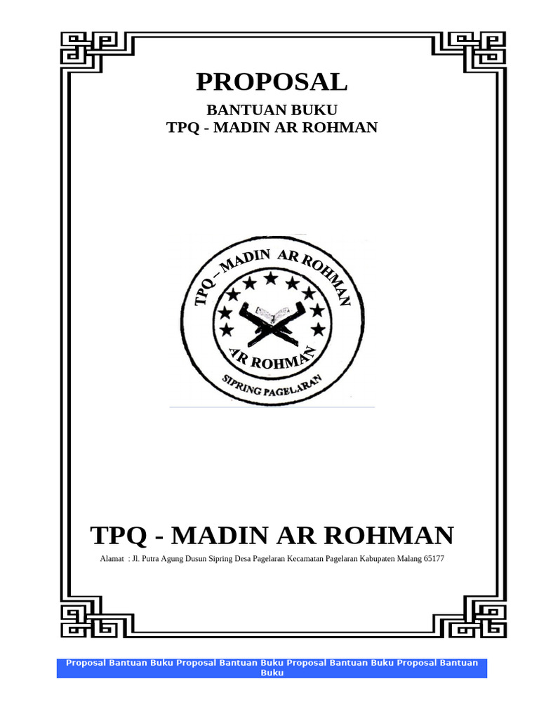 Proposal BANTUAN Buku | PDF
