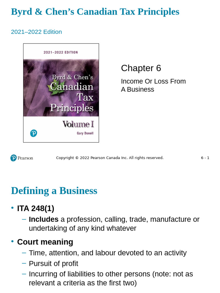 06 - Byrdchen - ctp22 - PP - ch06 Winter 2022 | PDF | Tax Deduction | Expense