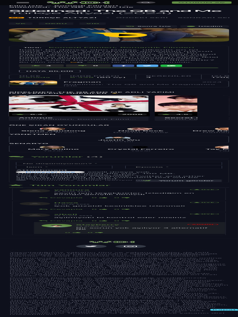 Sidelined The QB and Me Izle (2024) Izle - WHO DAT IDOLS | PDF