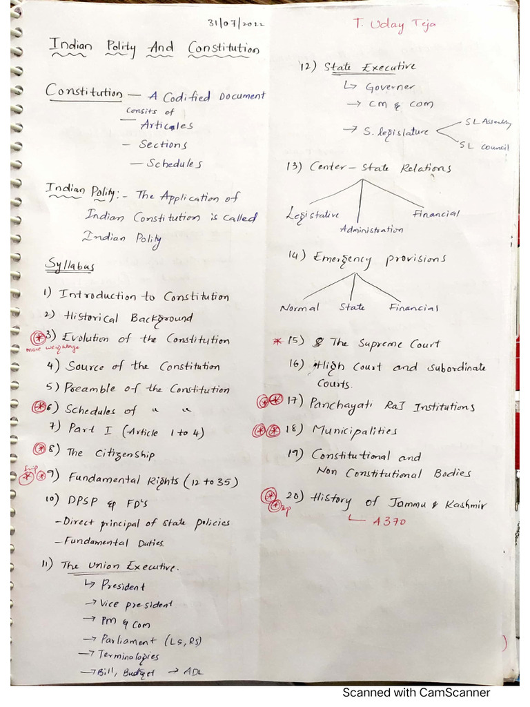 Indian Polity and Constitution | PDF