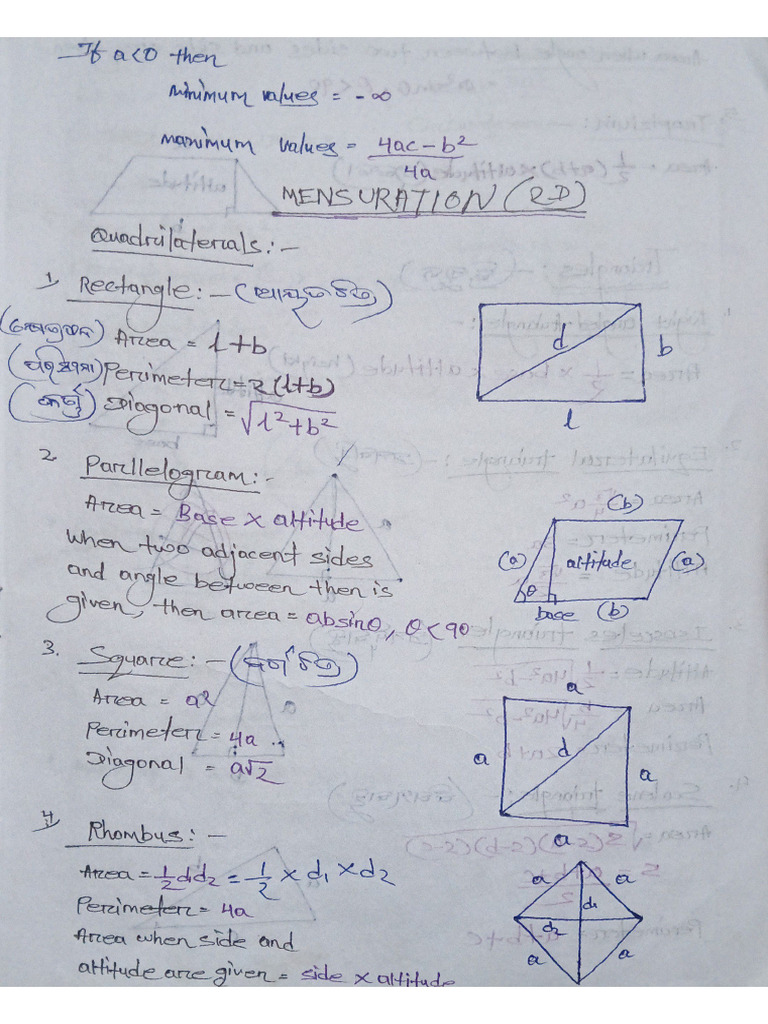 2D & 3D Mensuration | PDF