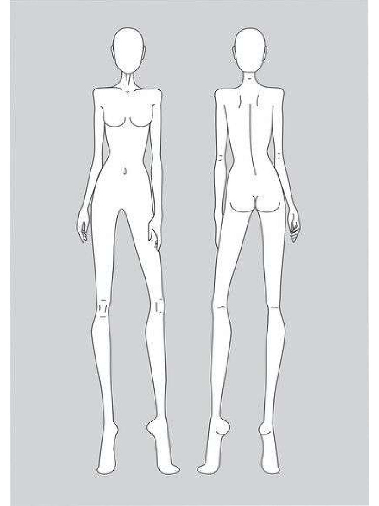 Modelo Corpo Croqui Femin | PDF