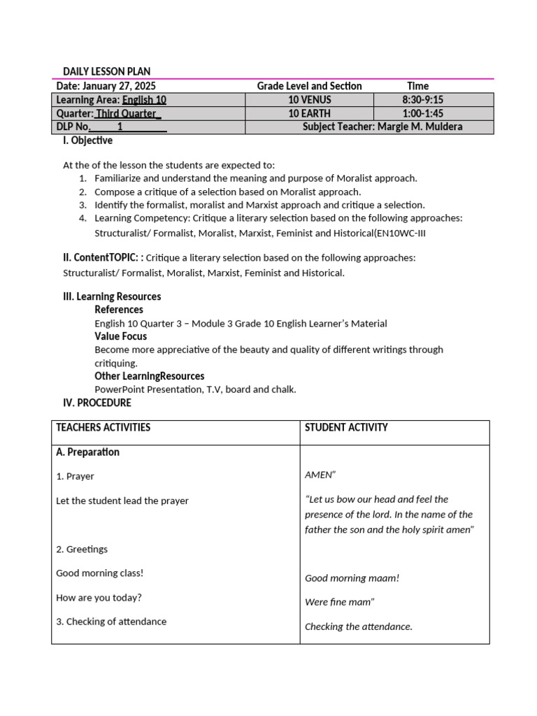 DLP 10 CRITIQUEs | PDF | Literary Criticism | Narration