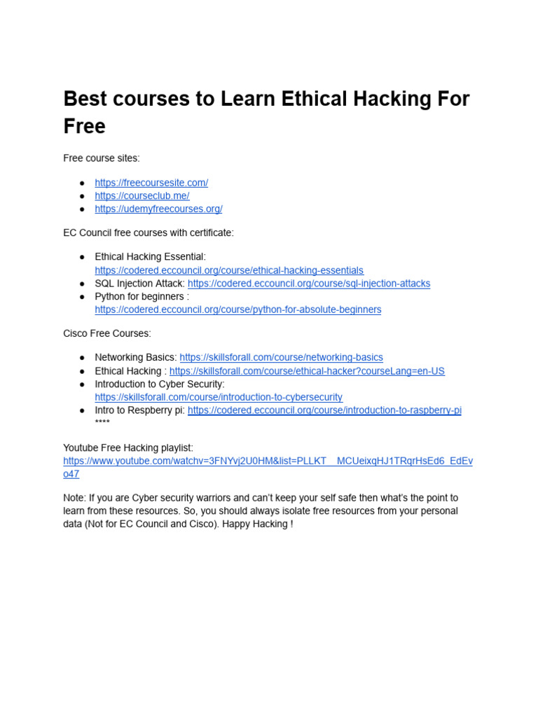 Free Courses | PDF