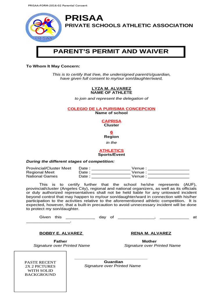 Parental-Consent-WOMEN-PRISAA-2024-2025 | PDF