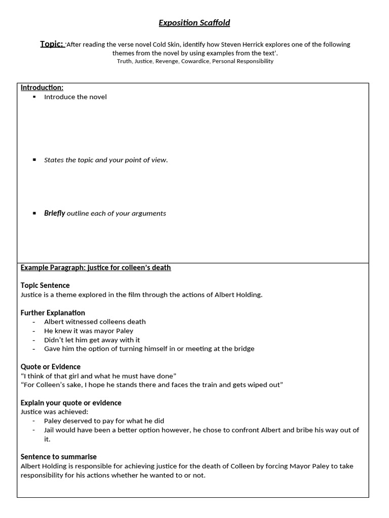 Essay Scaffold | PDF