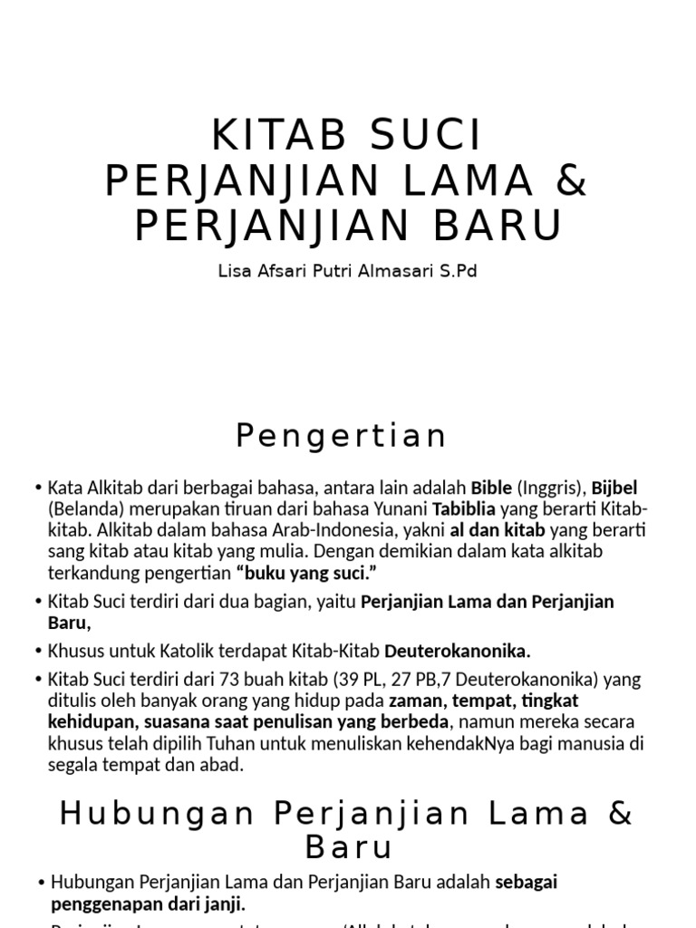 Kitab Suci | PDF
