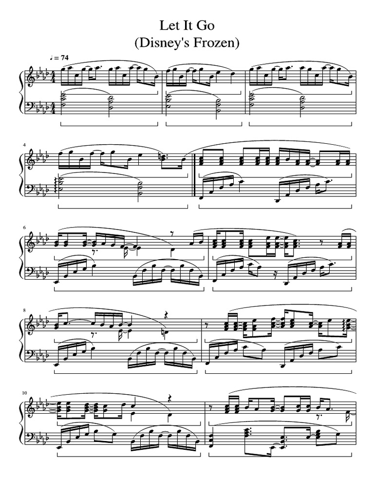 Let It Go (Disney's Frozen) | PDF